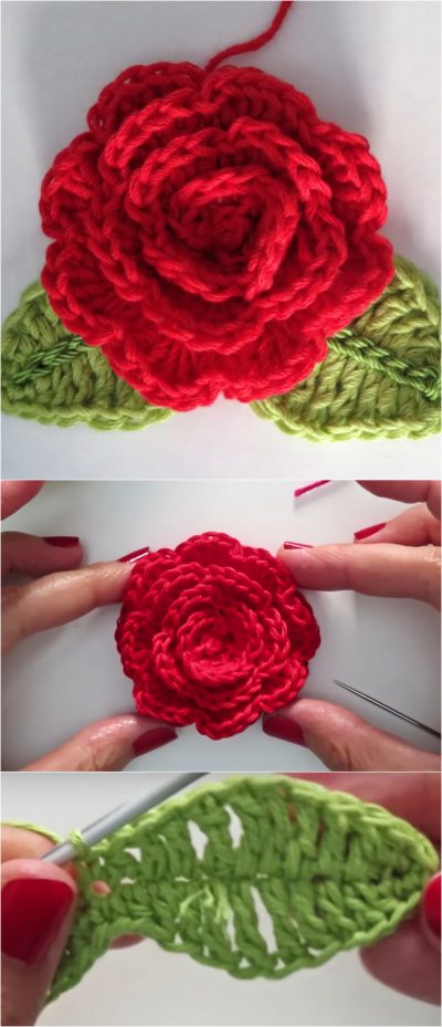 Crochet Beautiful Rose Flower - We Love Crochet