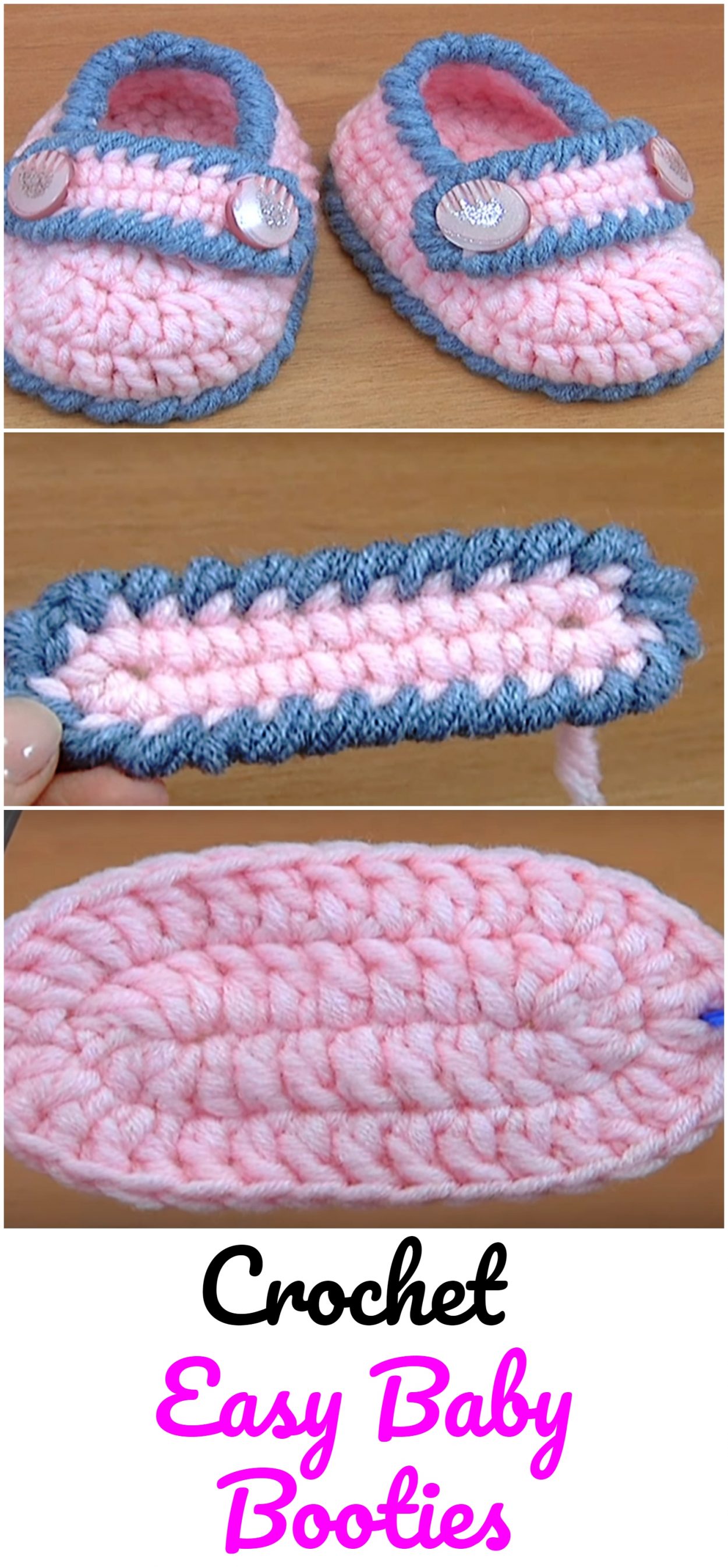 Crochet Easy Baby Booties - We Love Crochet