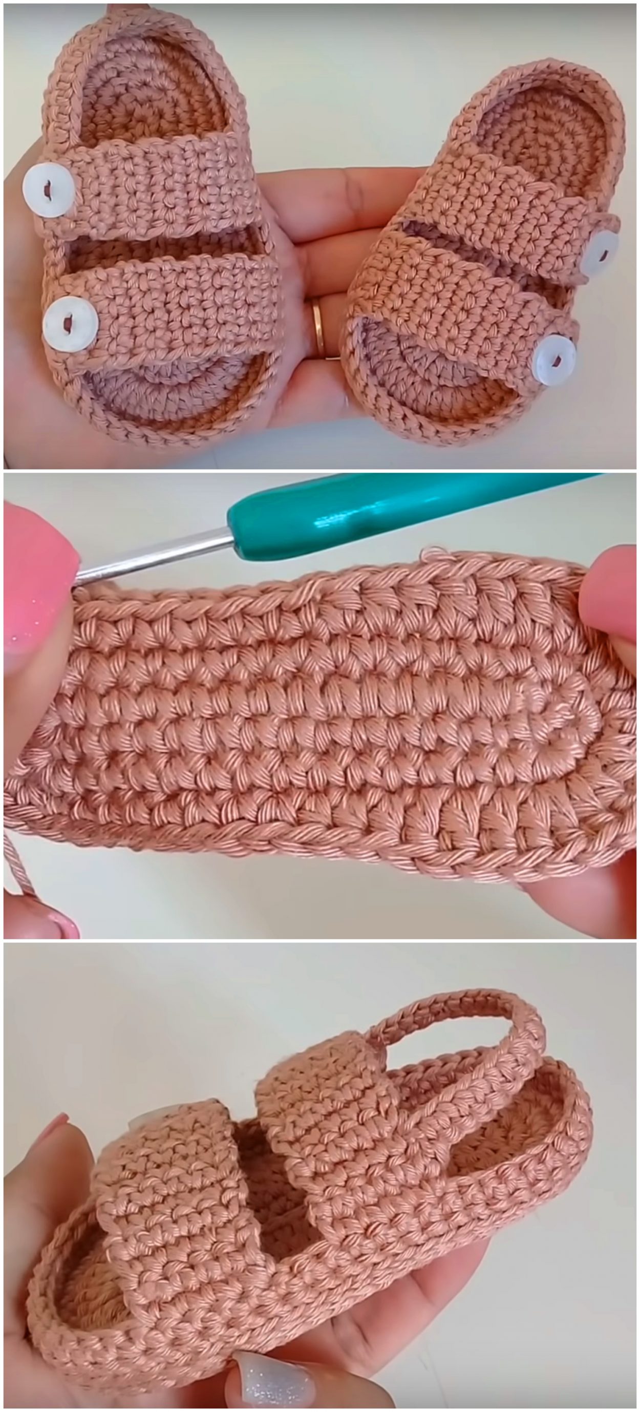 How To Crochet Baby Sandals - We Love Crochet