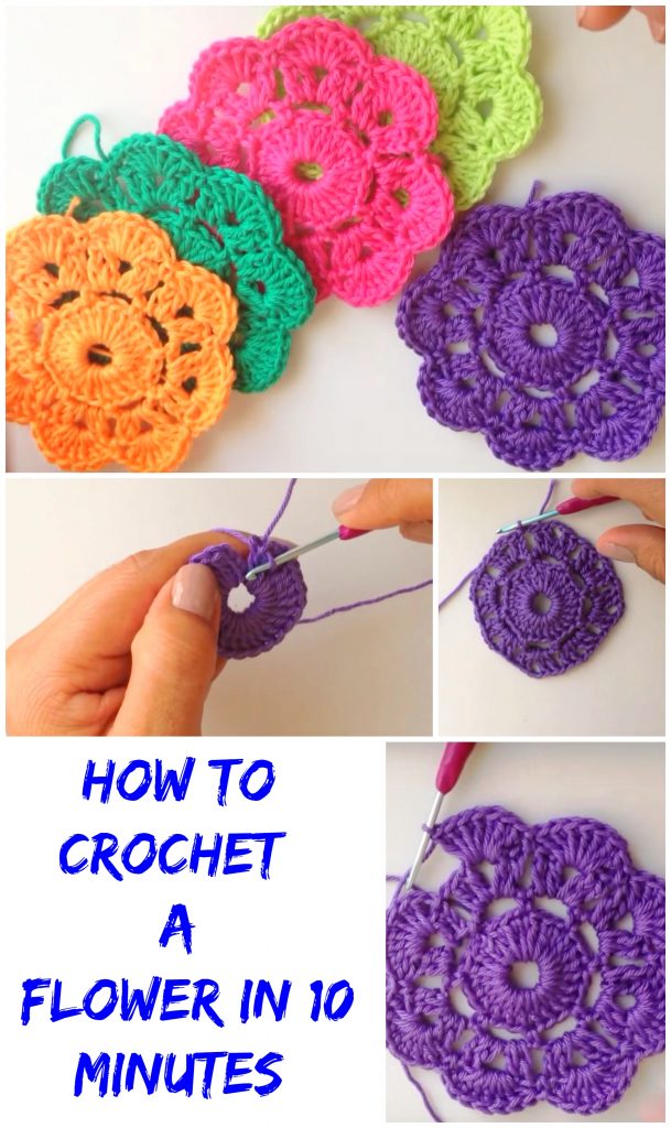 How To Crochet A Flower In 10 Minutes - We Love Crochet