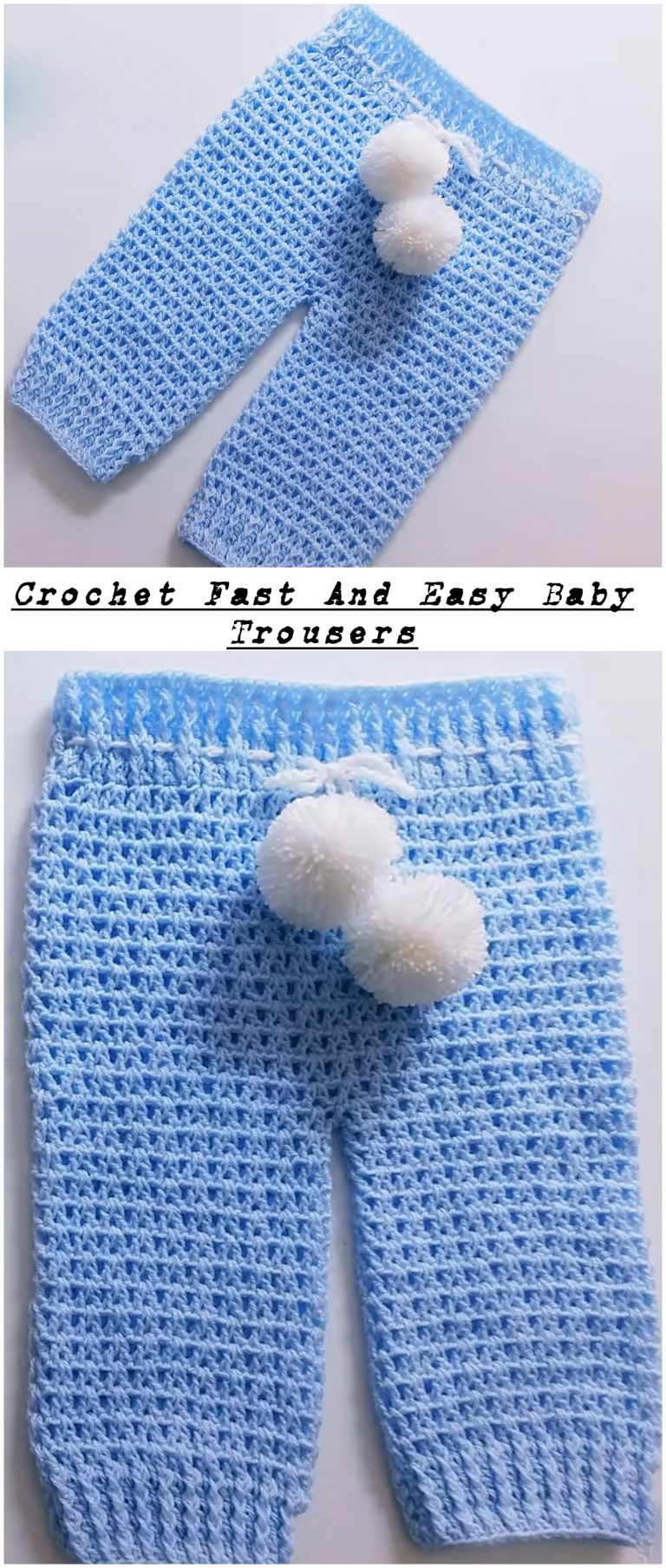 Crochet Fast And Easy Baby Trousers - We Love Crochet