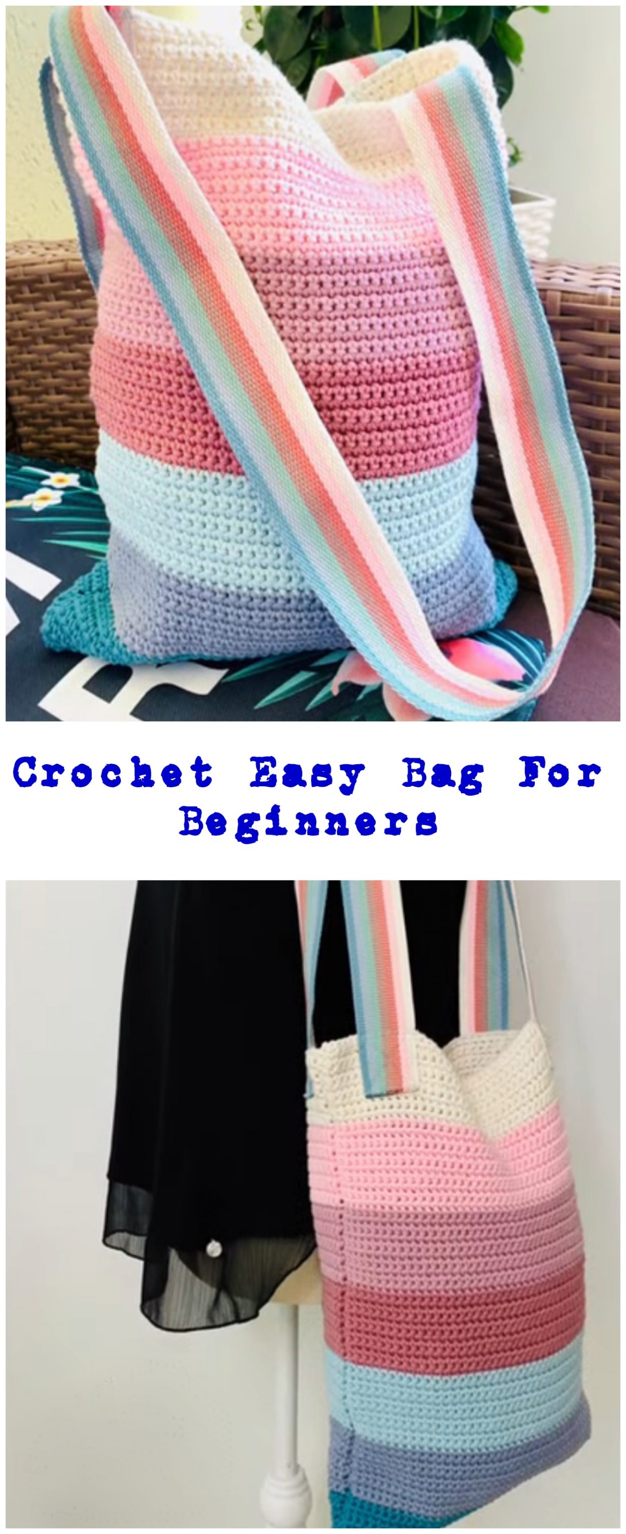 Crochet Easy Bag For Beginners - We Love Crochet