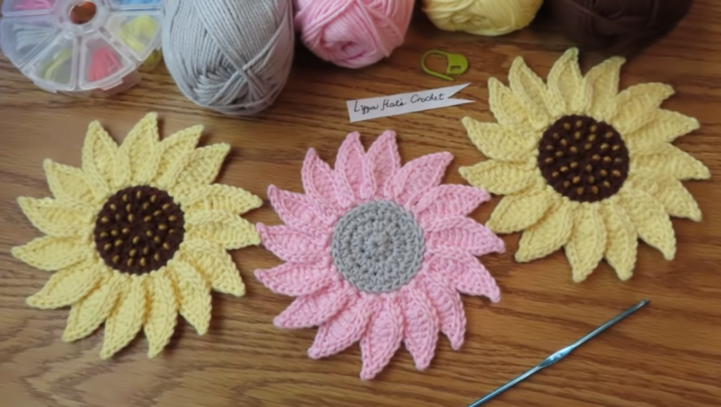 Crochet Big Sunflower - We Love Crochet