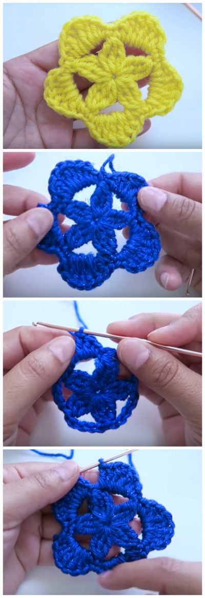 Crochet Flower With 5 Petals - We Love Crochet