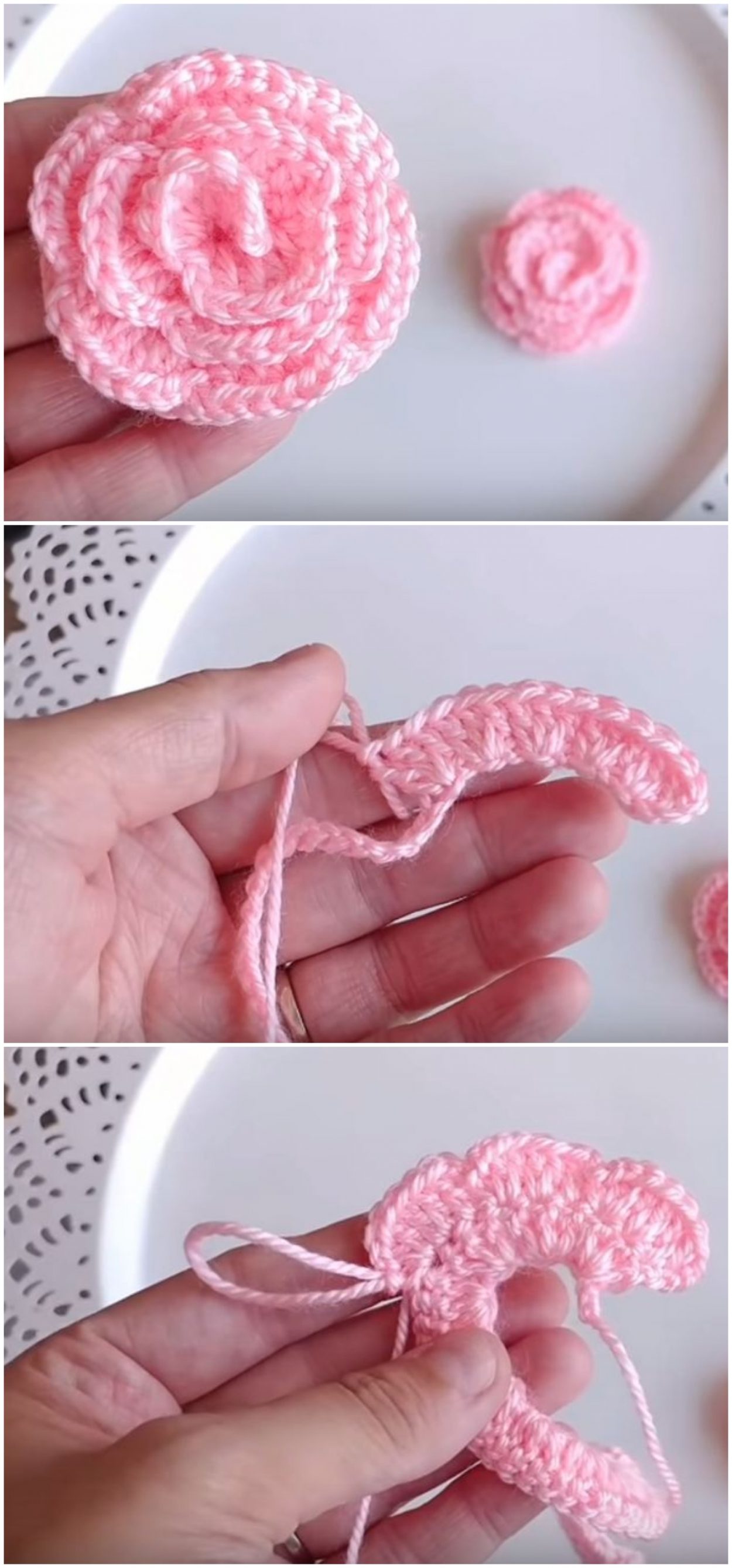 Crochet Rose Flower In 5 Minutes - We Love Crochet