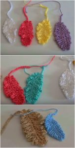 How To Crochet Tiny Feather Applique - We Love Crochet