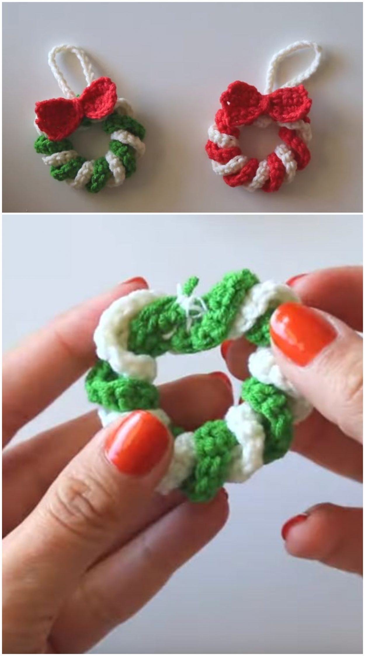 Crochet Tiny Wreath For New Year - We Love Crochet