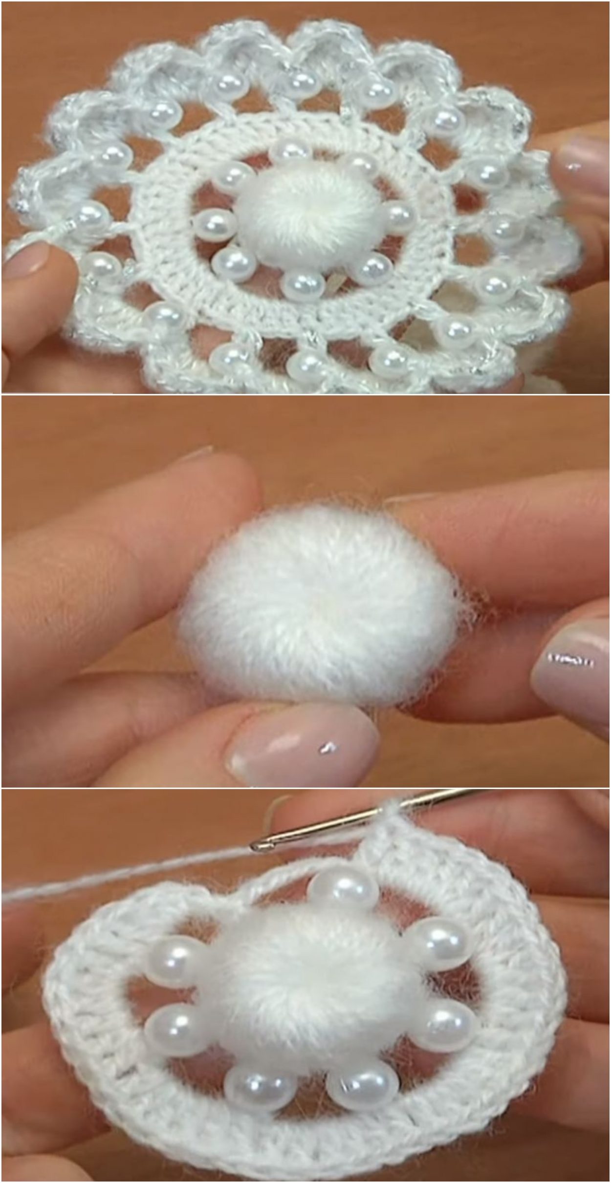 Crochet Beautiful Flower With Beads - We Love Crochet