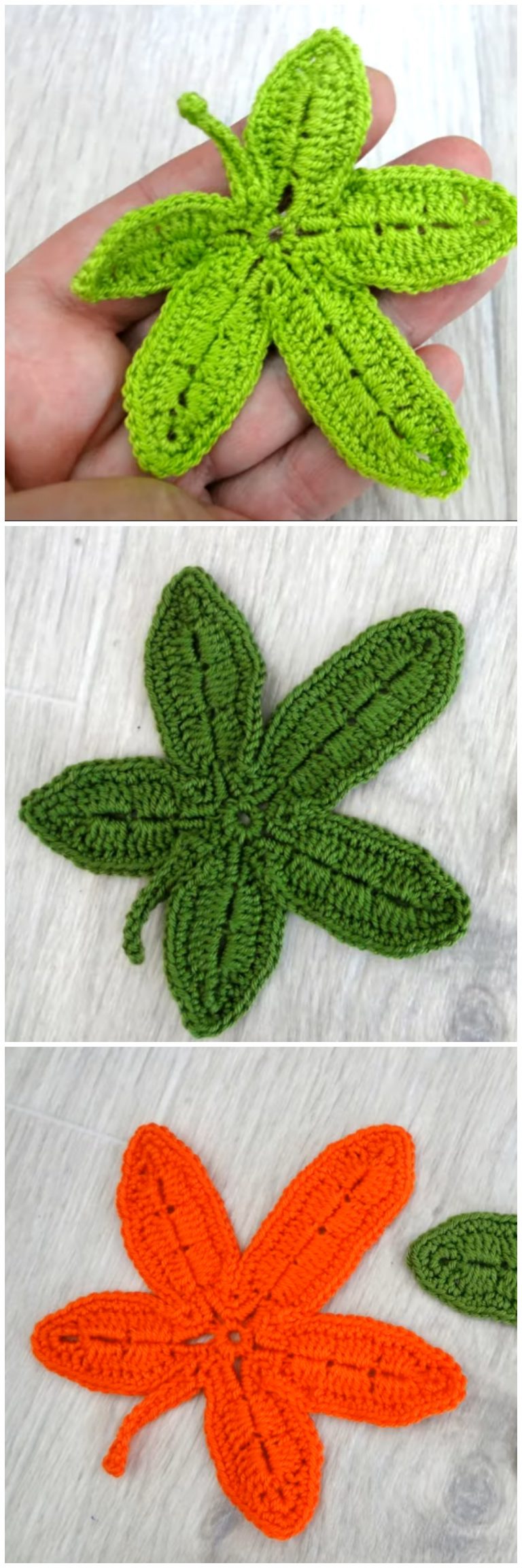 Crochet Lovely Leaf Applique - We Love Crochet