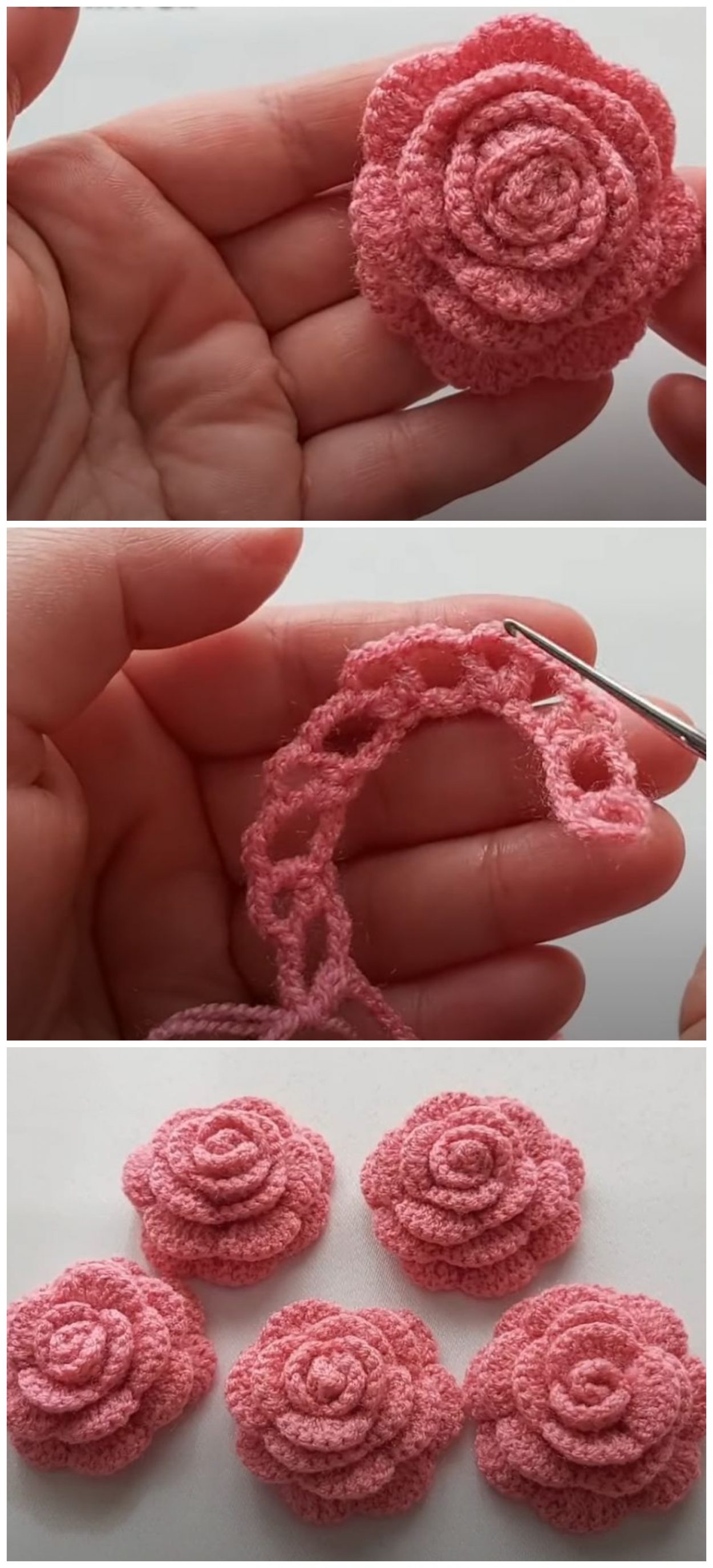 Crochet A Lovely Rose Flower - We Love Crochet