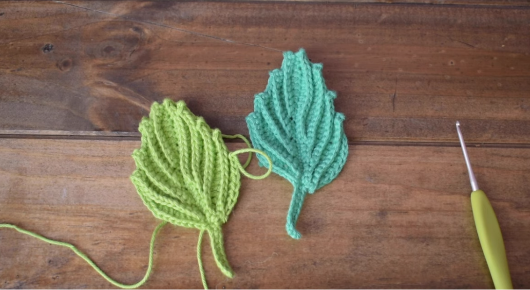 Crochet Beautiful Leaf Applique - We Love Crochet