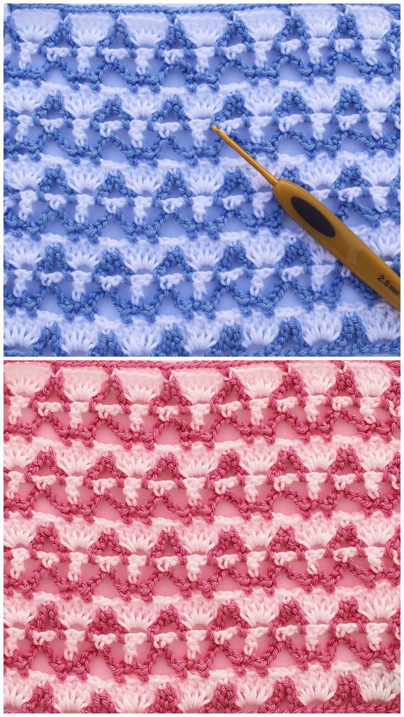 Crochet Beautiful Stitch In Two Colors - We Love Crochet