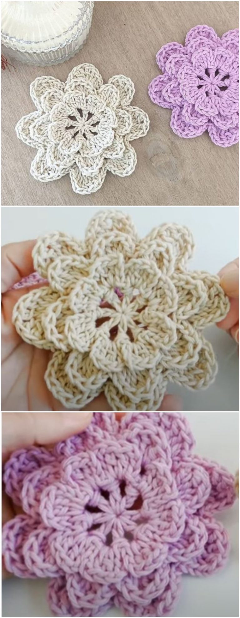 Crochet Decorative Element Flower - We Love Crochet