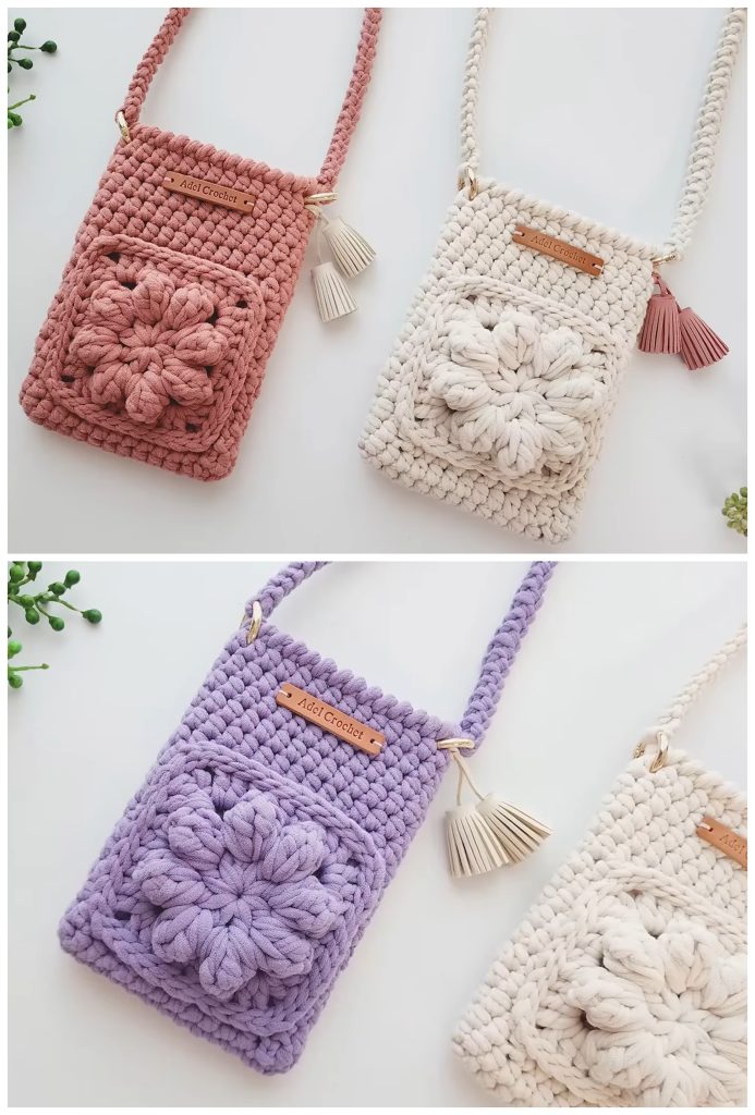 Crochet Mobile Phone Bag - We Love Crochet