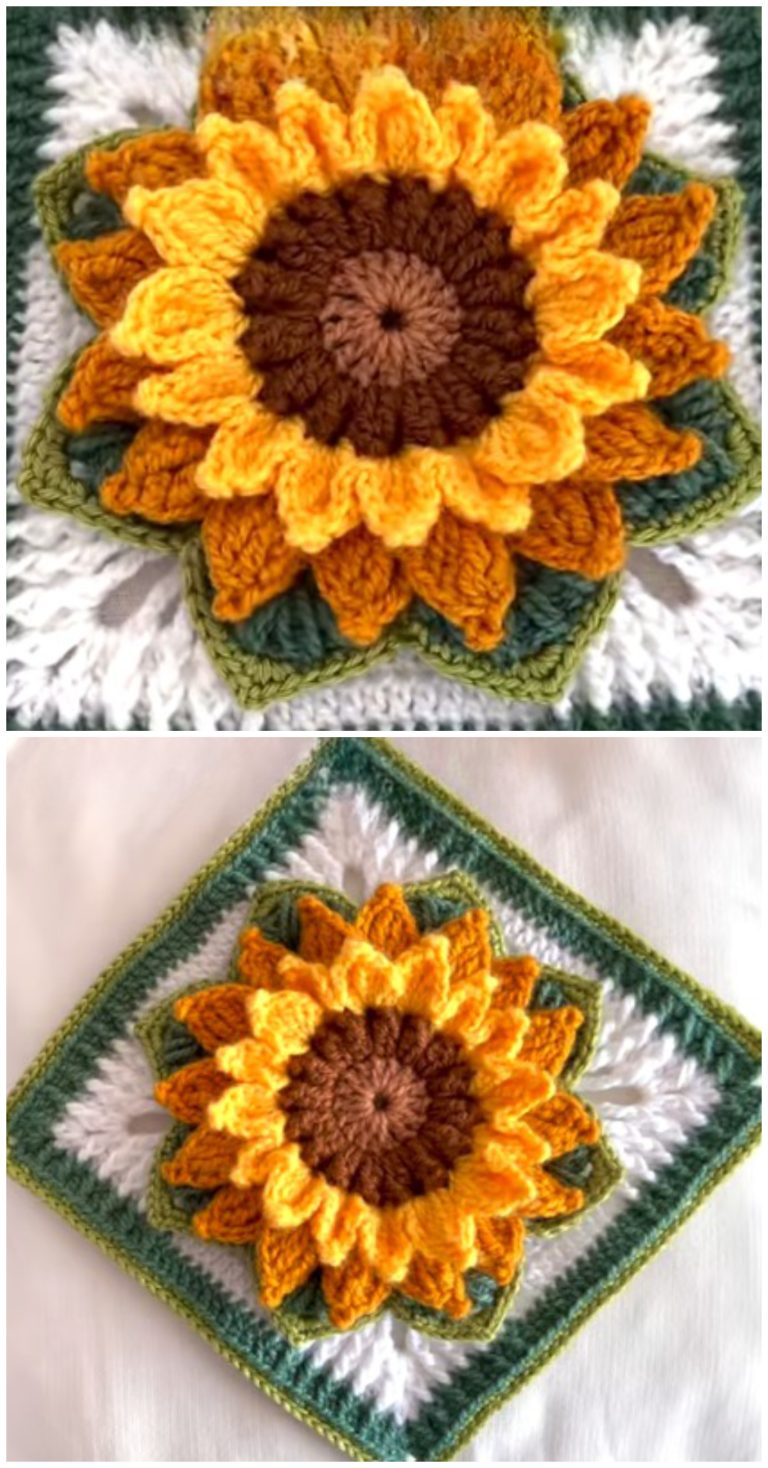 Super Beautiful Flower Square - We Love Crochet